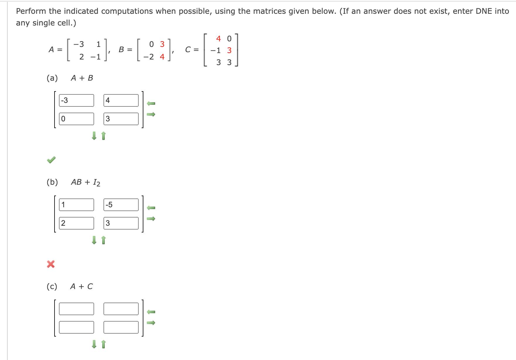 Solved Perform The Indicated Computations When Possible