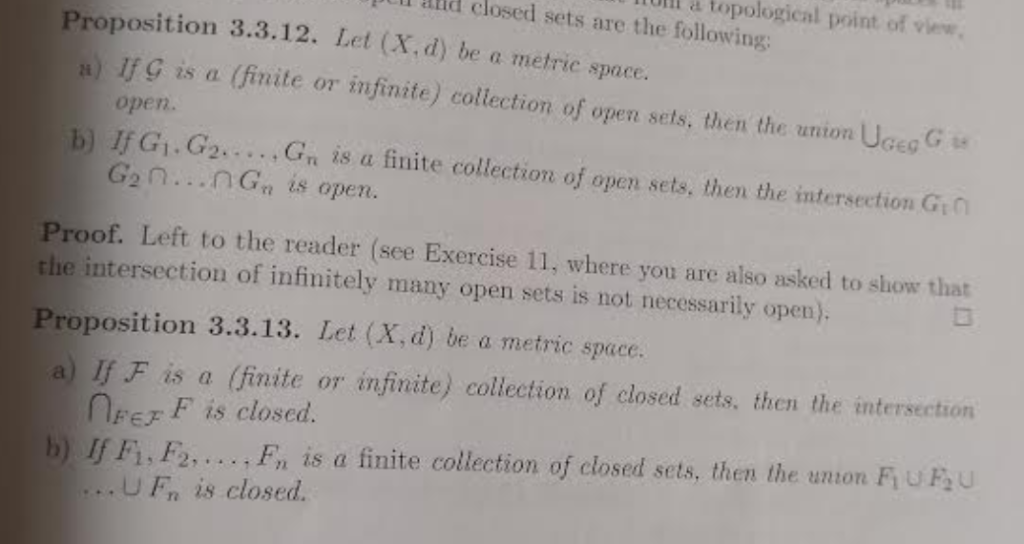 Solved (a) Prove that the union of two open sets is open (b) | Chegg.com