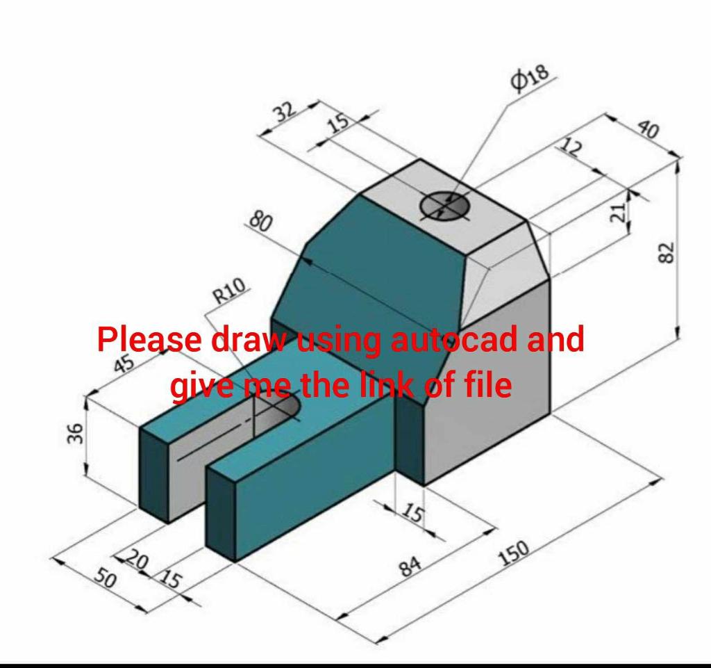 Solved 018 32 40 15 80 82 R10 Please dra asing autocad and | Chegg.com