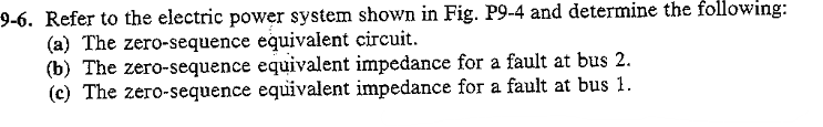 Solved 9-6. Refer to the electric power system shown in Fig. | Chegg.com