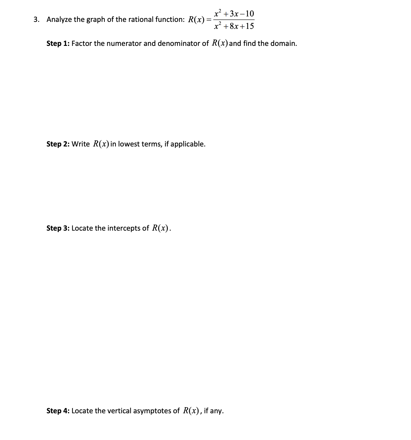 Solved Analyze the graph of the rational function: | Chegg.com