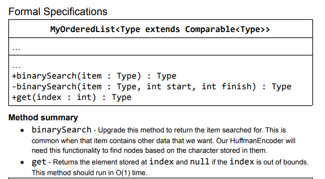Solved The new upgraded binarySearch should return Type, | Chegg.com