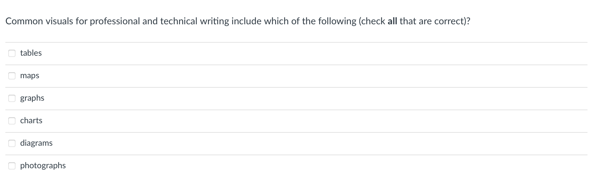 In technical writing, you should use headings | Chegg.com