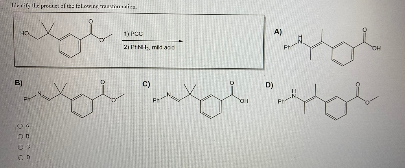 Solved Identify the product of the following transformation. | Chegg.com