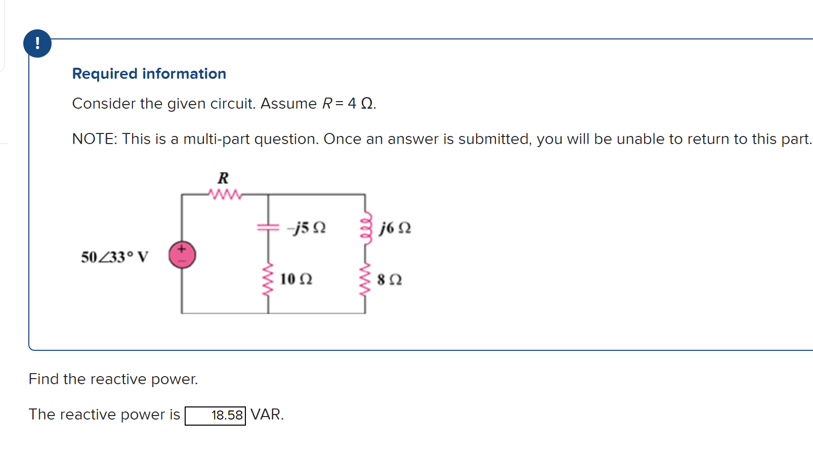 Solved Required information Consider the given circuit. | Chegg.com