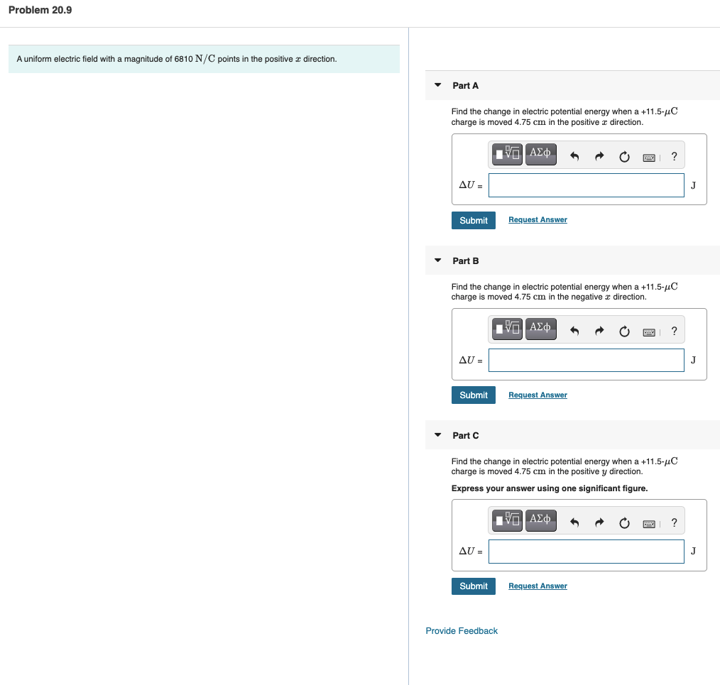 Solved Problem 20.9 A uniform electric field with a | Chegg.com