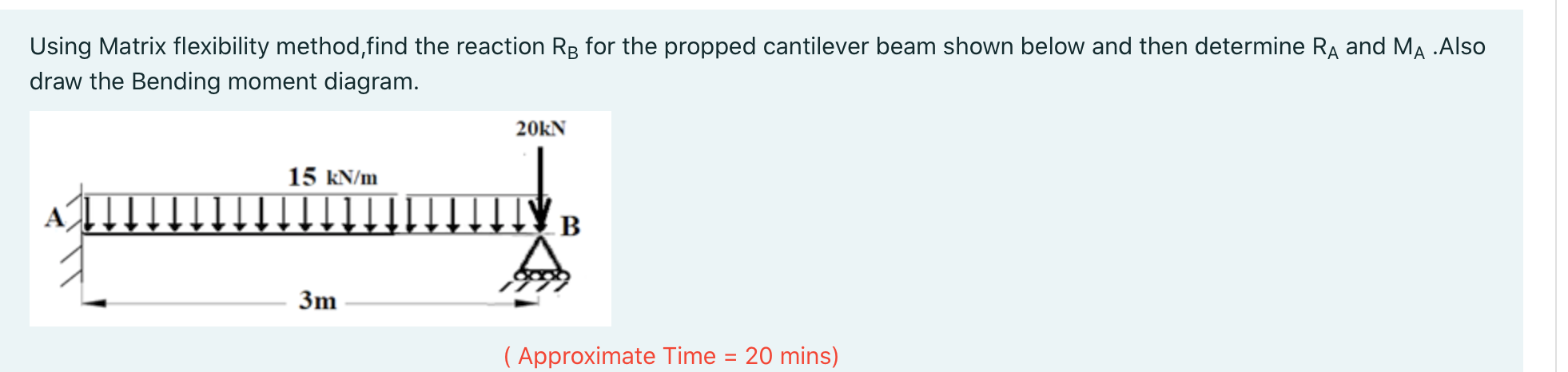 Solved Using Matrix flexibility method, find the reaction Rg | Chegg.com
