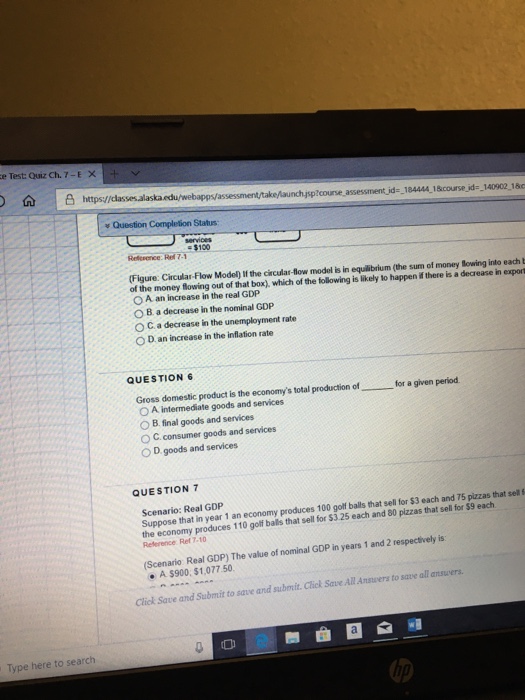 Solved https://classesalaska.edu/webapps/assessment | Chegg.com