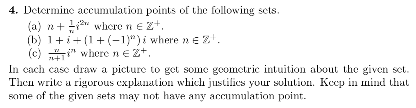 Solved 4. Determine accumulation points of the following | Chegg.com