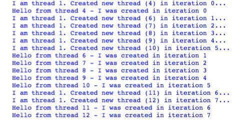 Solved 1. Write a program that create 3 threads a) On | Chegg.com