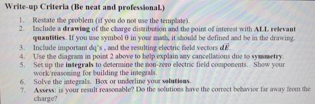 Solved Write-up Criteria (Be neat and professional.) 1. | Chegg.com
