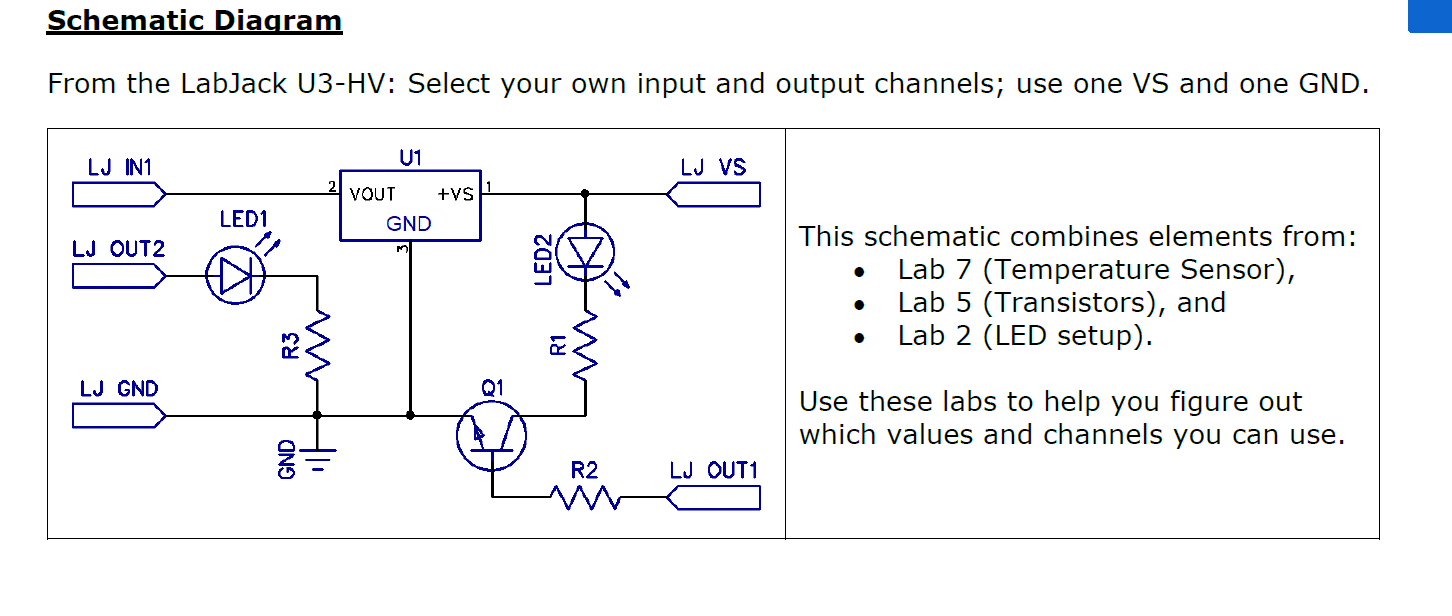 Schematic Diagram From the LabJack U3-HV: Select your | Chegg.com