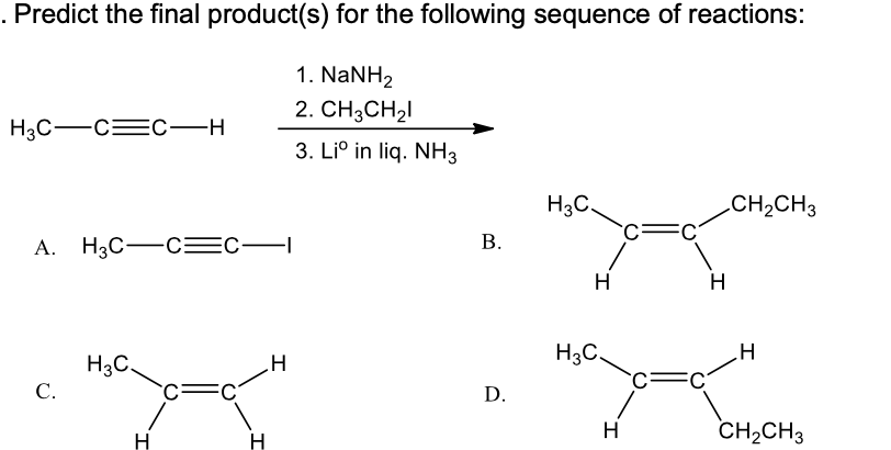 Solved Predict the final product(s) for the following | Chegg.com