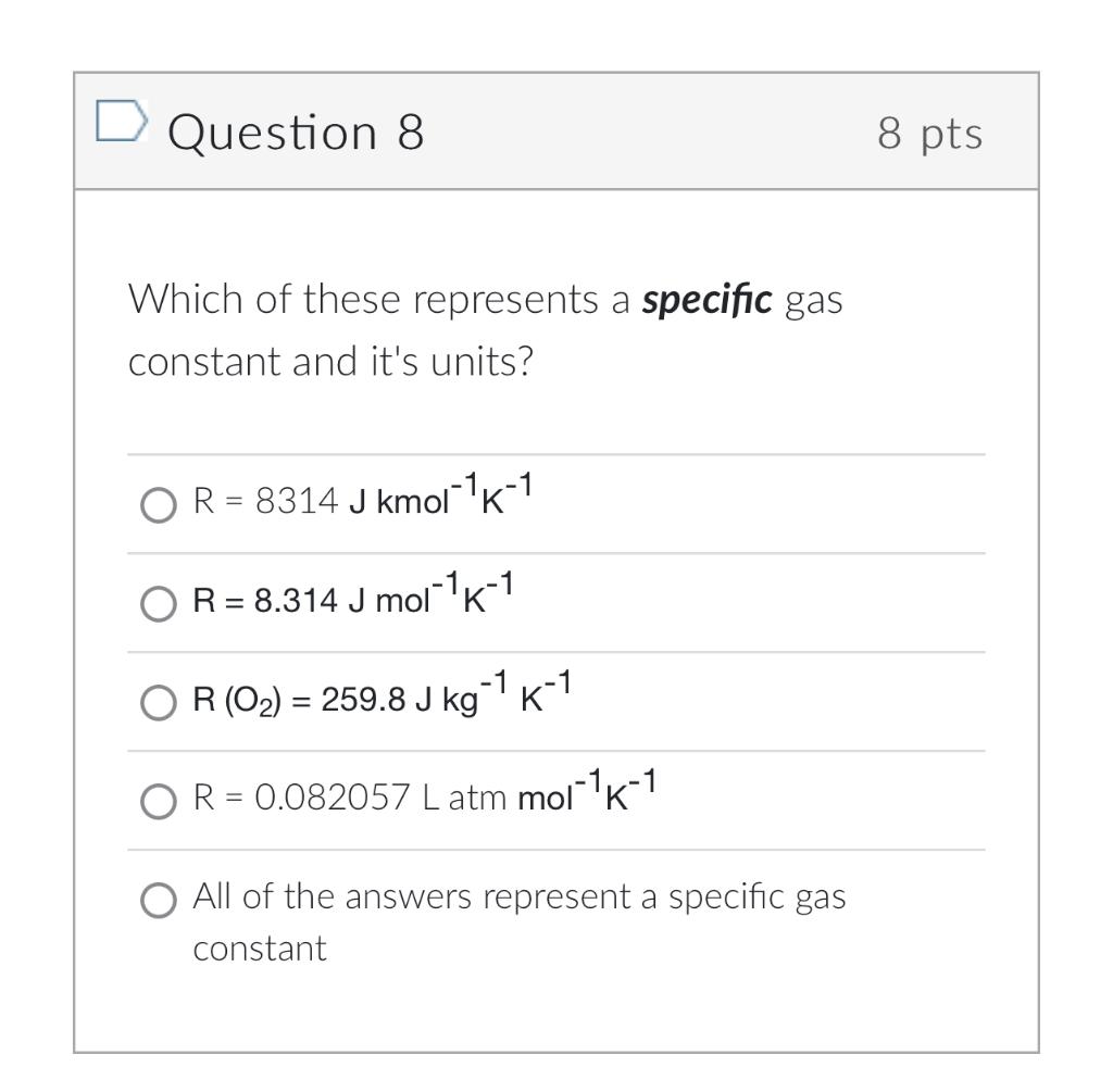 Question 8 8 pts Which of these represents a specific | Chegg.com