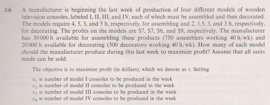 Solved Formulate The Objective Function And Constraints For