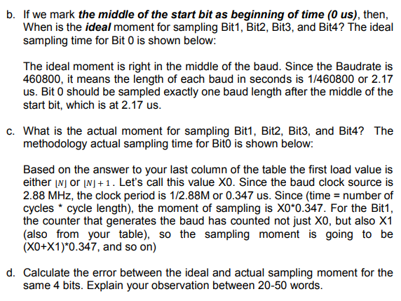 Consider A Uart With The Following Setup 8 Data