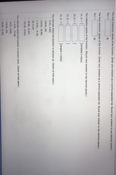 Solved Use a computer algebra system to graph f and to find | Chegg.com