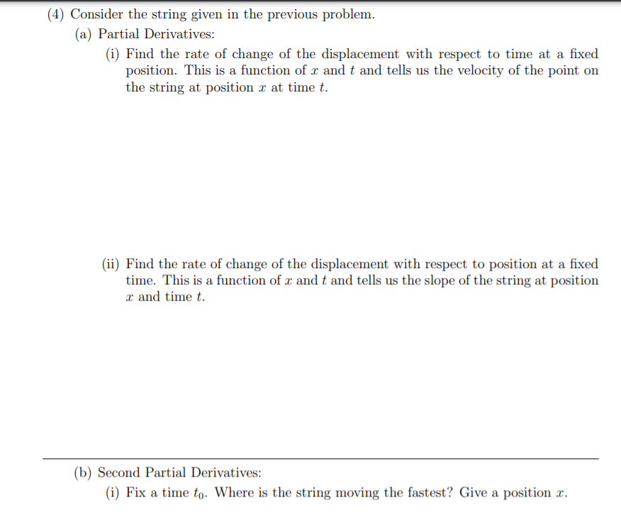 Solved (3) Imagine a string that is fixed at both ends (e.g. | Chegg.com