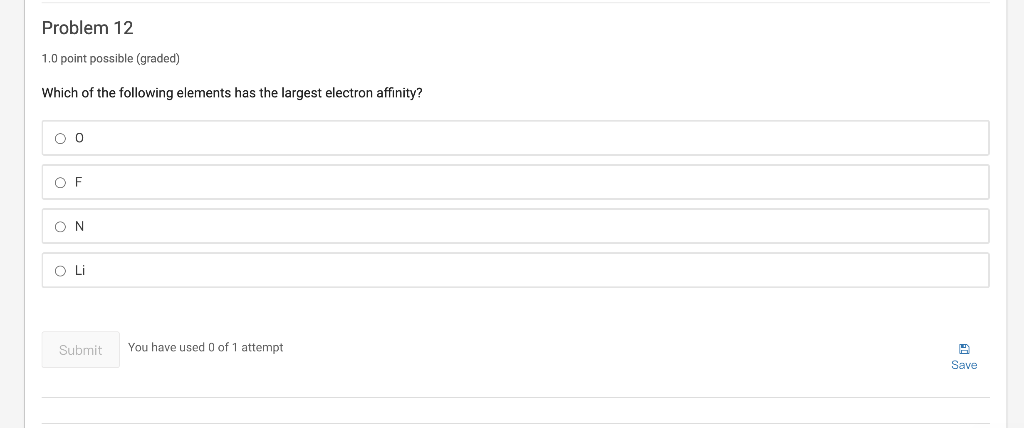 Solved Problem 12 1.0 point possible (graded) Which of the | Chegg.com