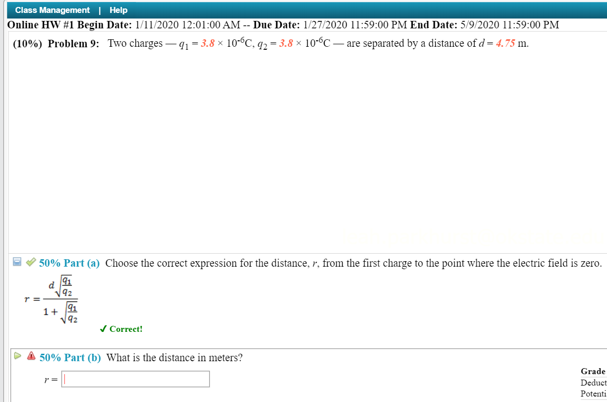 Solved Class Management | Help Online HW #1 Begin Date: | Chegg.com