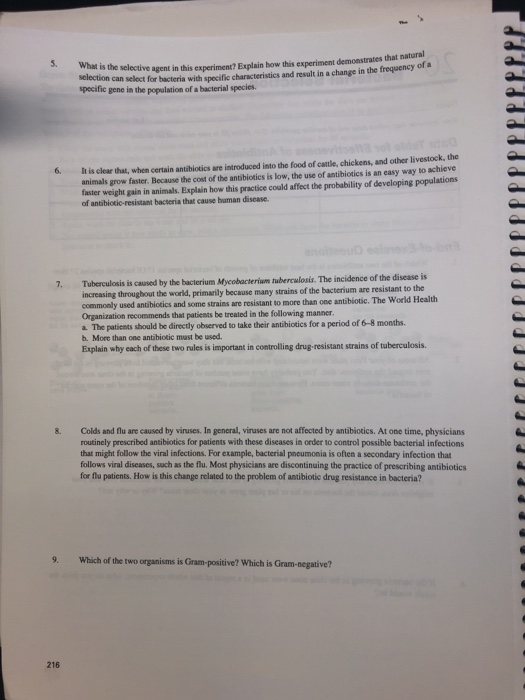 is the selective agent in this experiment? Explain | Chegg.com