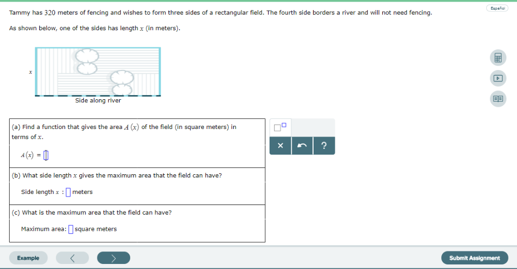 Solved Tammy has 320 meters of fencing and wishes to form | Chegg.com