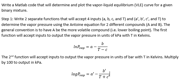 Solved Write a Matlab code that will determine and plot the | Chegg.com
