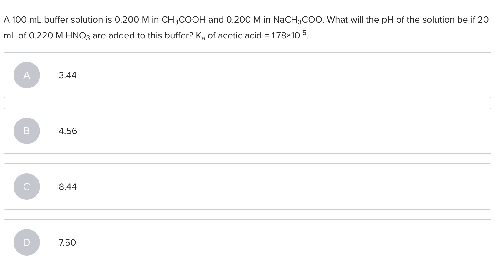 Solved A 100 mL buffer solution is 0.200 M in CH3COOH and | Chegg.com