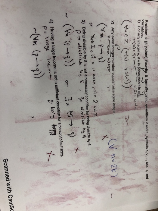 Solved Problem 2 18 points] Rewrite it formally using | Chegg.com