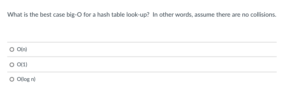 Solved In a hash table, when entries collide, the data | Chegg.com