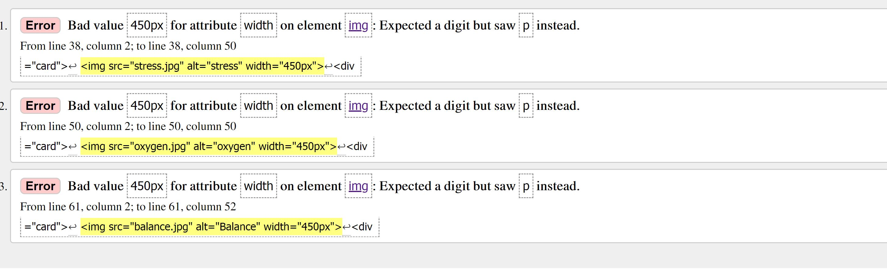 Solved W3c Validator sowing me that, how can i solve this ? | Chegg.com
