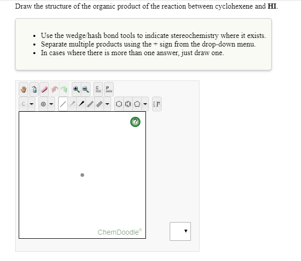 Solved Draw the structure of the organic product of the | Chegg.com