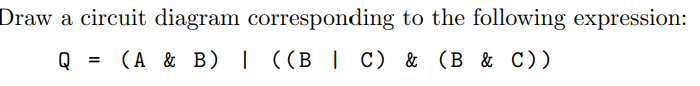 Solved Draw a circuit diagram corresponding to the following | Chegg.com