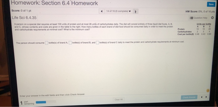 Solved Homework Section 6 4 Homework Save Score 0 Of 1 Pt