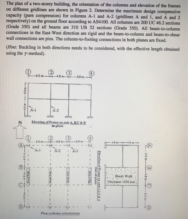The plan of a two-storey building, the orientation of | Chegg.com