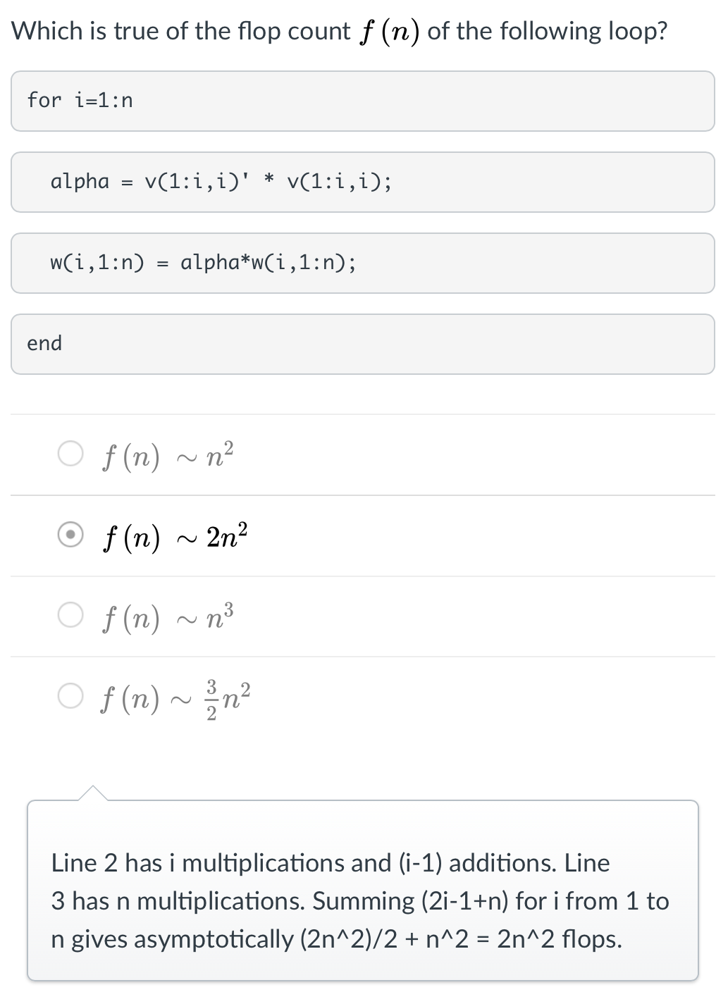Solved The asymptotic flop count for Gaussian | Chegg.com