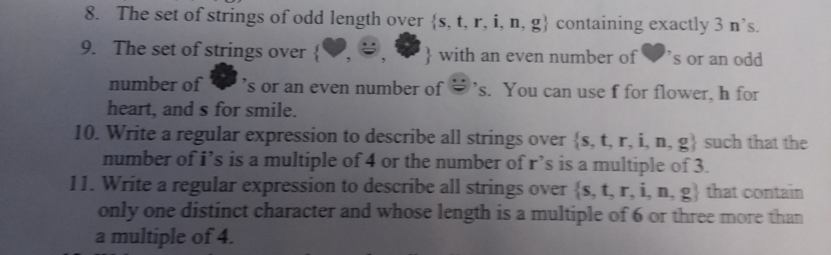 The Set Of Strings Of Odd Length 8 Over S Tr I