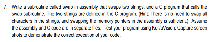 Solved by an EXPERT 7. Write a subroutine called swap in assembly that ... Solved by an EXPERT 7. Write a subroutine called swap in assembly that ...