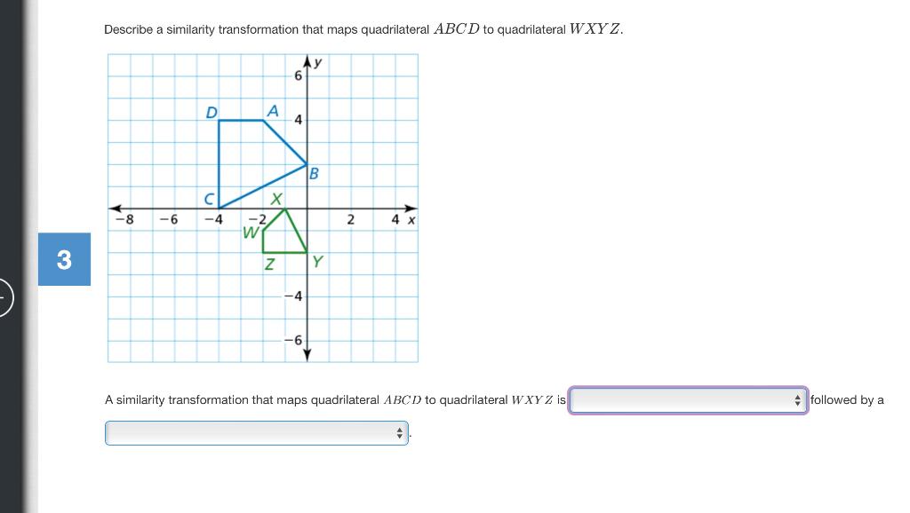 Solved Describe a similarity transformation that maps | Chegg.com