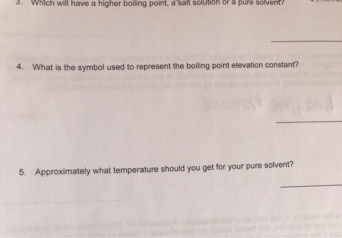 Solved 3. Which will have a higher boiling point, a salt | Chegg.com