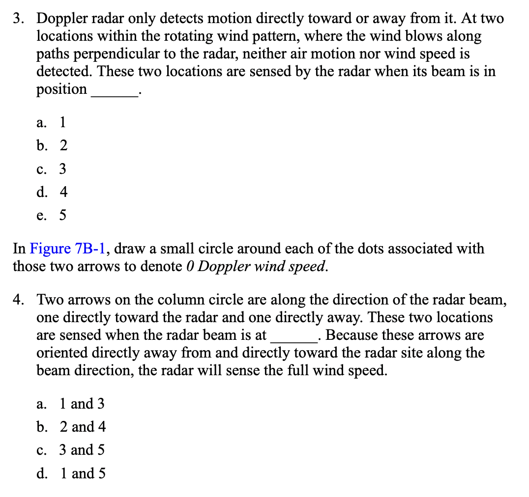 Solved Figure 7B-1A is a schematic view of a radar beam | Chegg.com