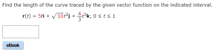 Solved Find the length of the curve traced by the given | Chegg.com