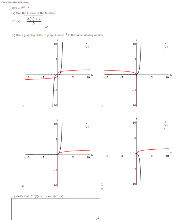 Solved Consider the following. f(x)=e3x−2 (a) Find the | Chegg.com