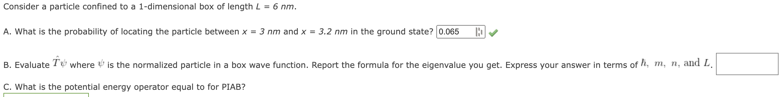 Solved Consider a particle confined to a 1-dimensional box | Chegg.com