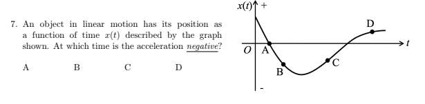 Solved 7. An object in linear motion has its position as a | Chegg.com