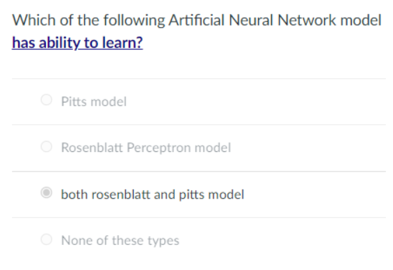 Solved Which of the following Artificial Neural Network | Chegg.com