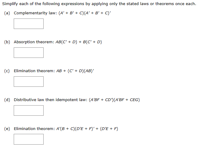 Solved Simplify each of the following expressions by | Chegg.com