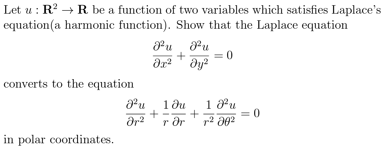 Solved Regarding multivariable calculus:Let u:R2→R be a | Chegg.com Solved Regarding multivariable calculus:Let u:R2→R be a | Chegg.com