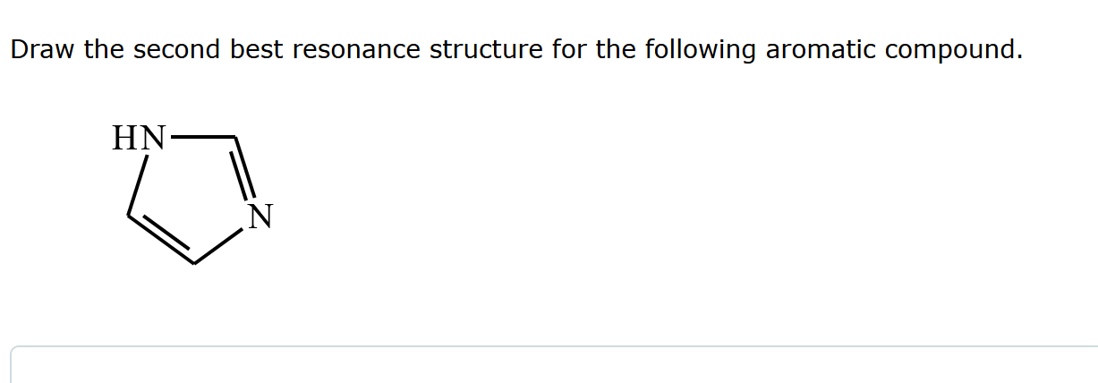 Solved Draw the second best resonance structure for the | Chegg.com