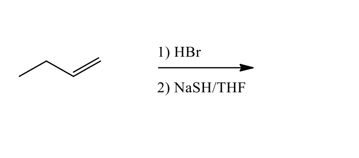 Solved 1) HBr 2) NaSH/THF | Chegg.com